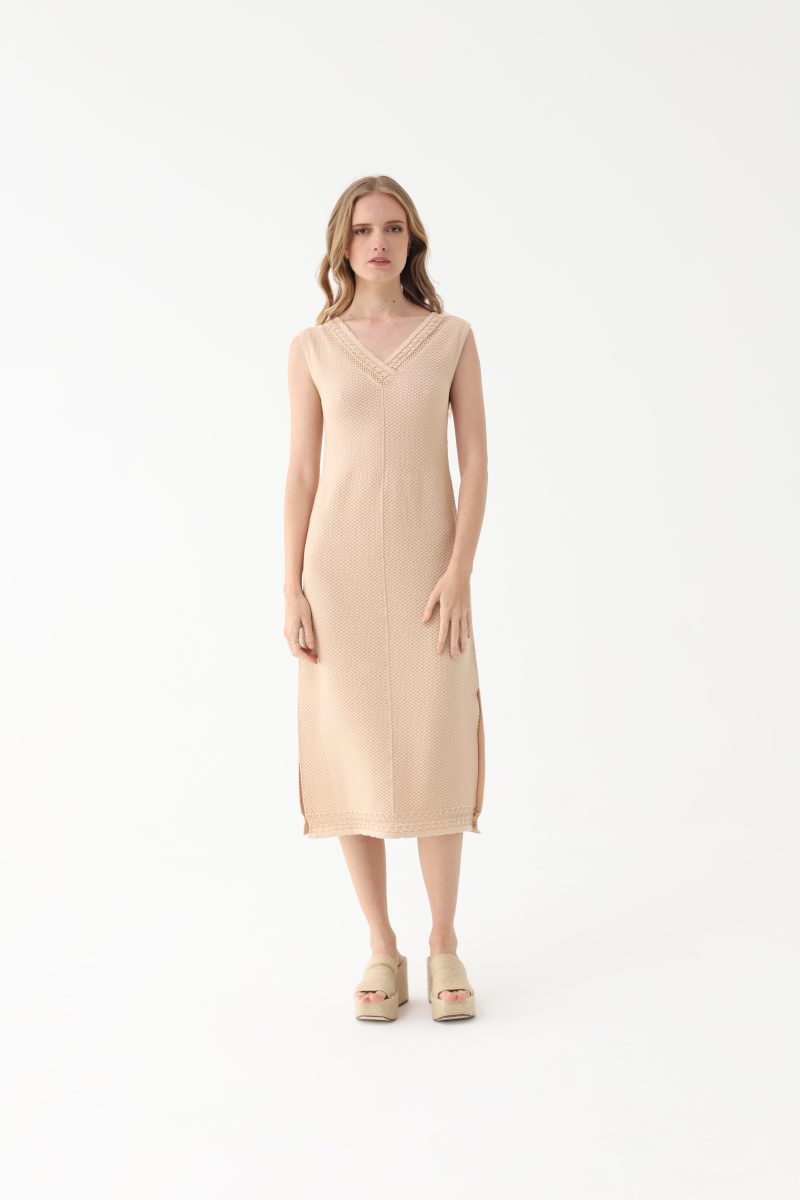 VESTIDO KAMZA TEJIDO EN 100% ALGODÓN PIMA - Wisqa Perú only natural fibers